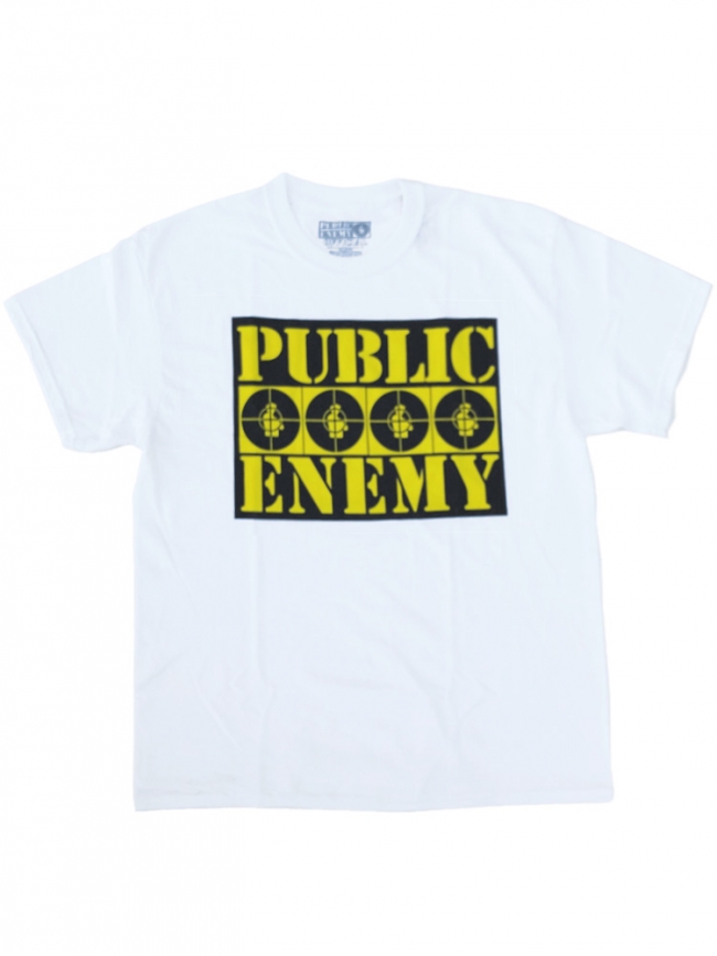 PUBLIC ENEMY TARGET LOGO TEE WHITE