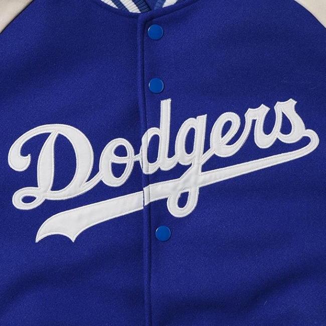 MLB STANDARD LOGO PU MELTON JACKET LOS ANGELES DODGERS