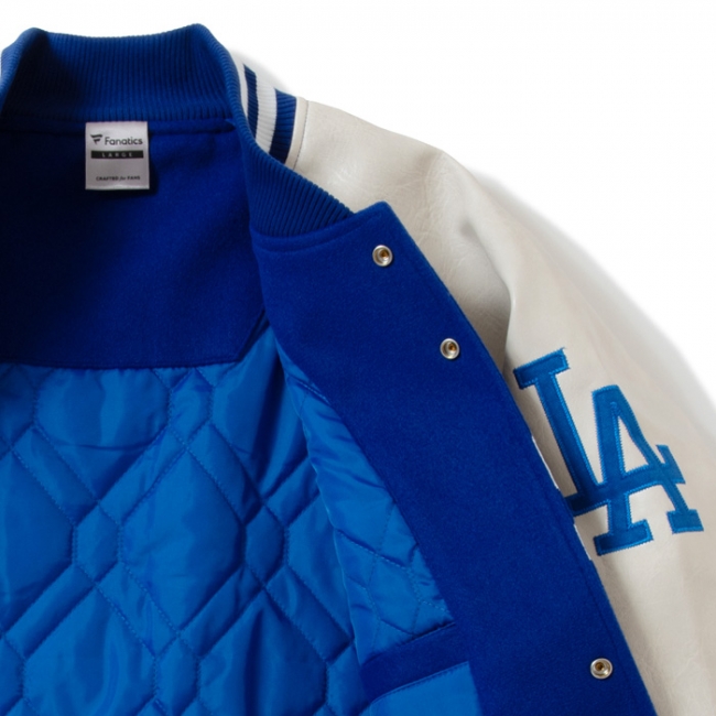 MLB STANDARD LOGO PU MELTON JACKET LOS ANGELES DODGERS