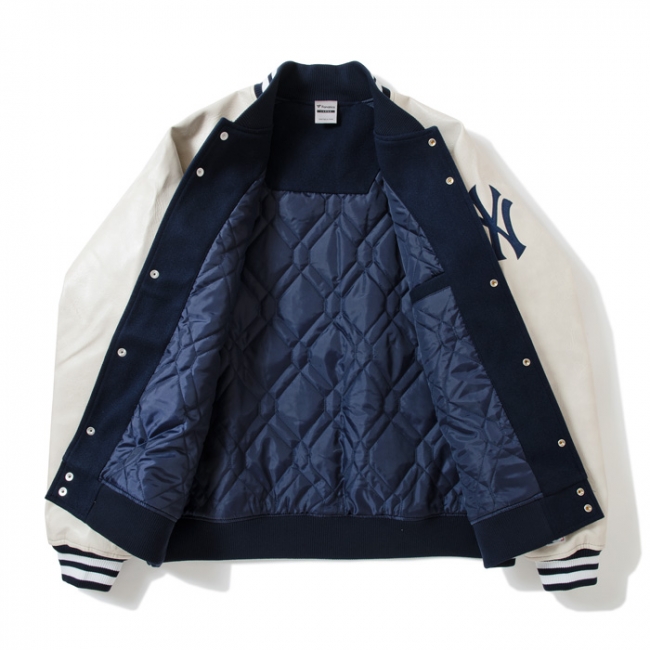 MLB STANDARD LOGO PU MELTON JACKET NEW YORK YANKEES